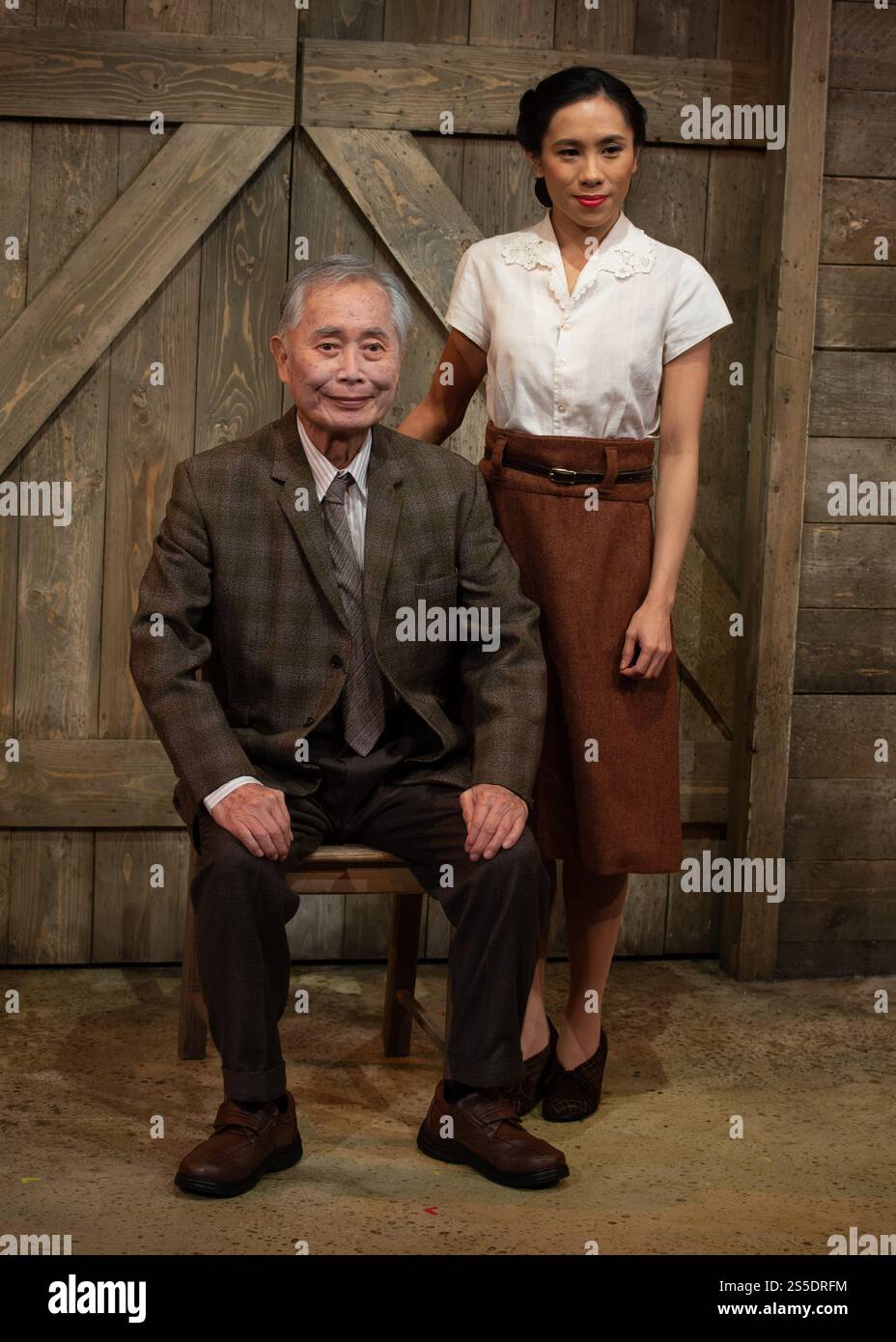 ***Editorial Use Only*** George Takei and Aynrand Ferrer at George Takei's 'Allegiance ...