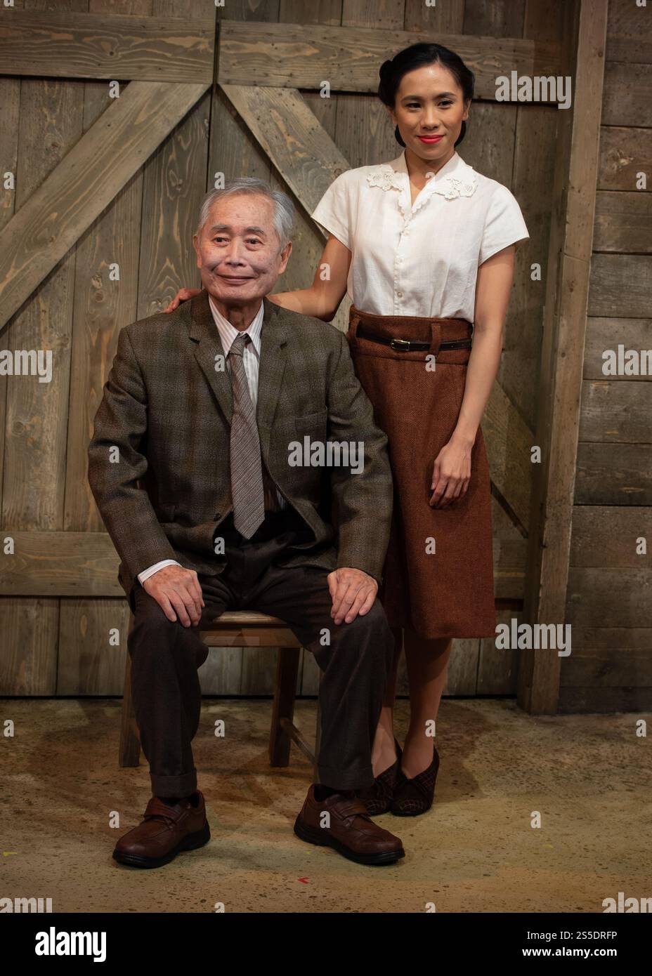 ***Editorial Use Only*** George Takei and Aynrand Ferrer at George Takei's 'Allegiance ...