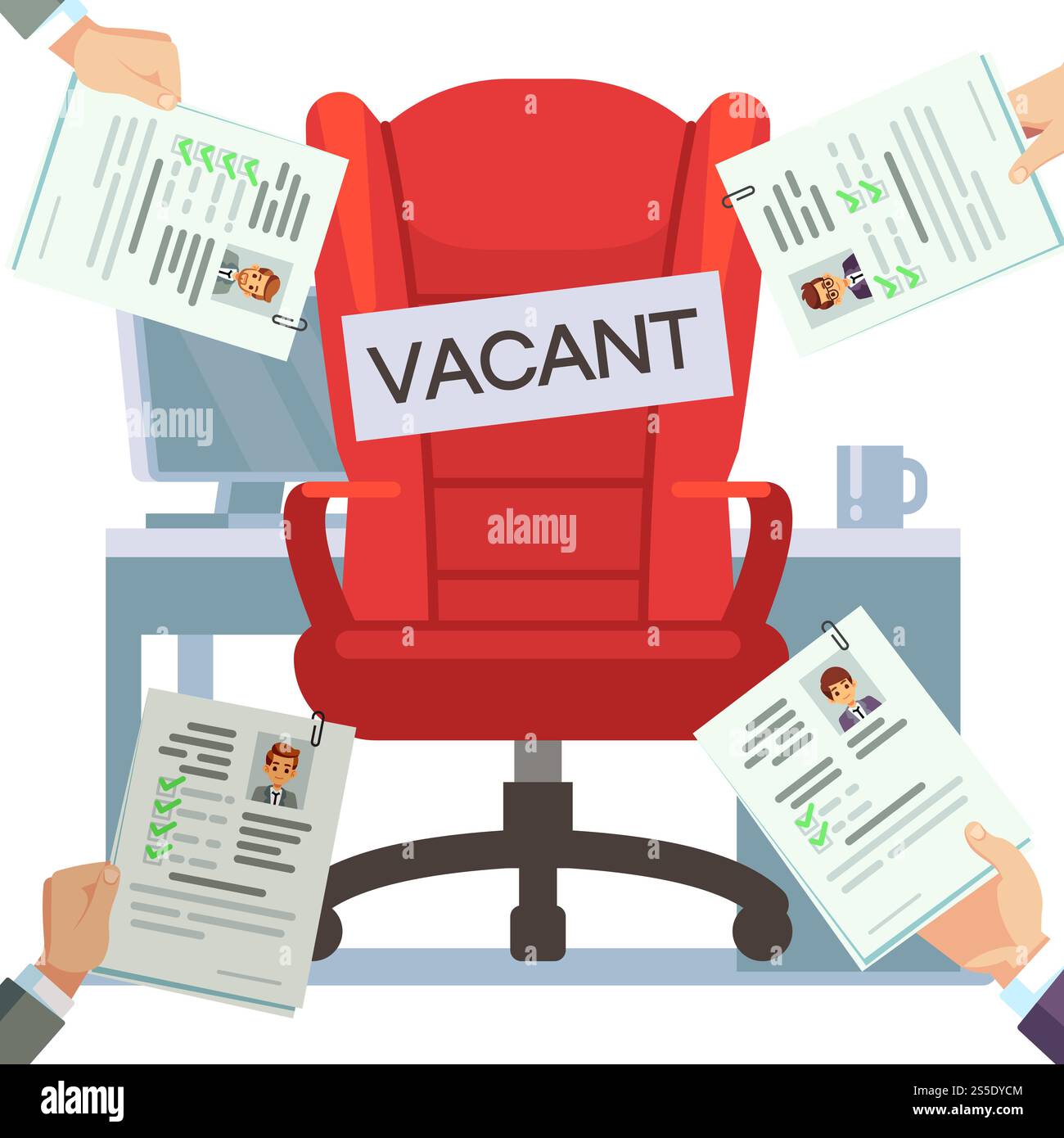 Cv forms and empty work place hiring hi-res stock photography and ...