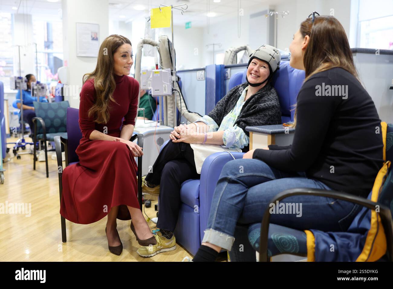 The Princess of Wales talks with Katherine Field during a visit to the ...
