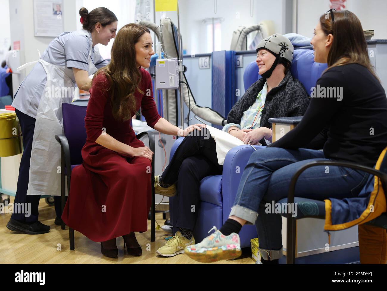 The Princess of Wales talks with Katherine Field during a visit to the ...