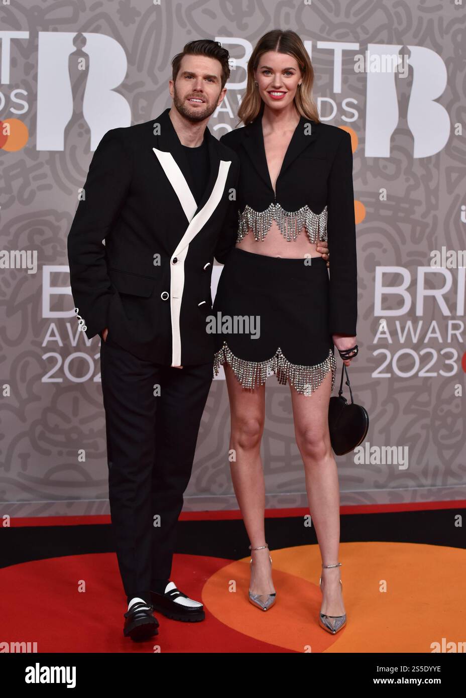 ***EDITORIAL USE ONLY*** Joel Dommett and Hannah Cooper attends The ...