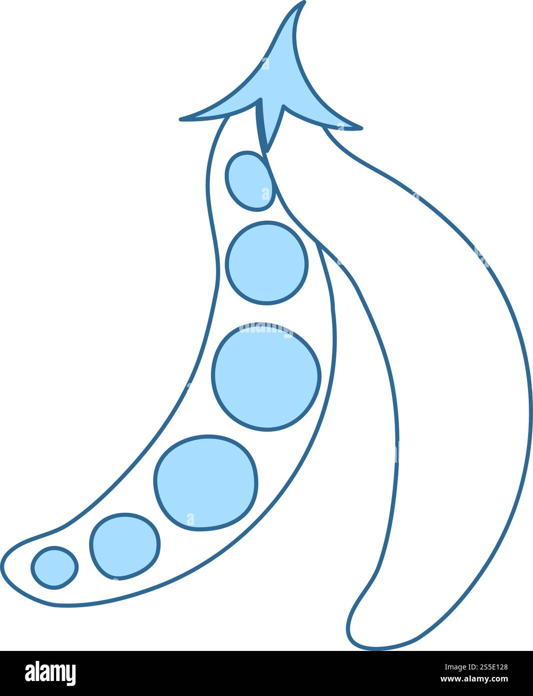 Pea Icon. Thin Line With Blue Fill Design. Vector Illustration Stock ...