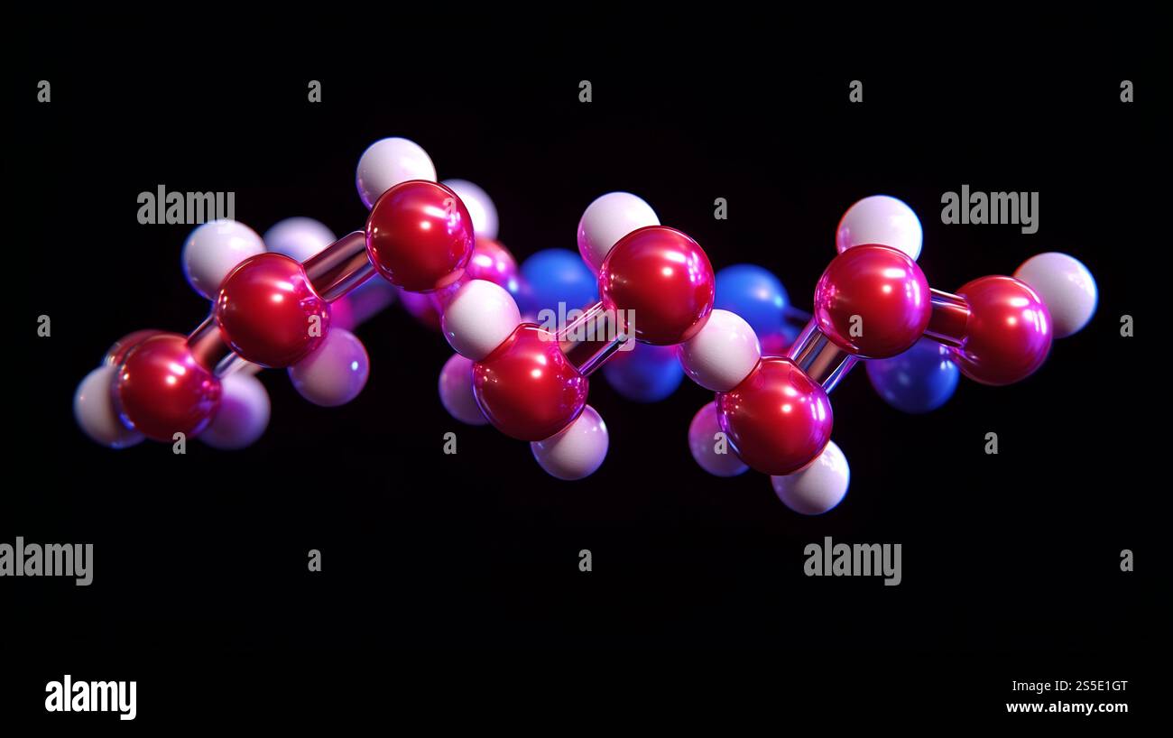 Glowing 3D Peptide Complex:Visualizing Molecular Interactions in ...