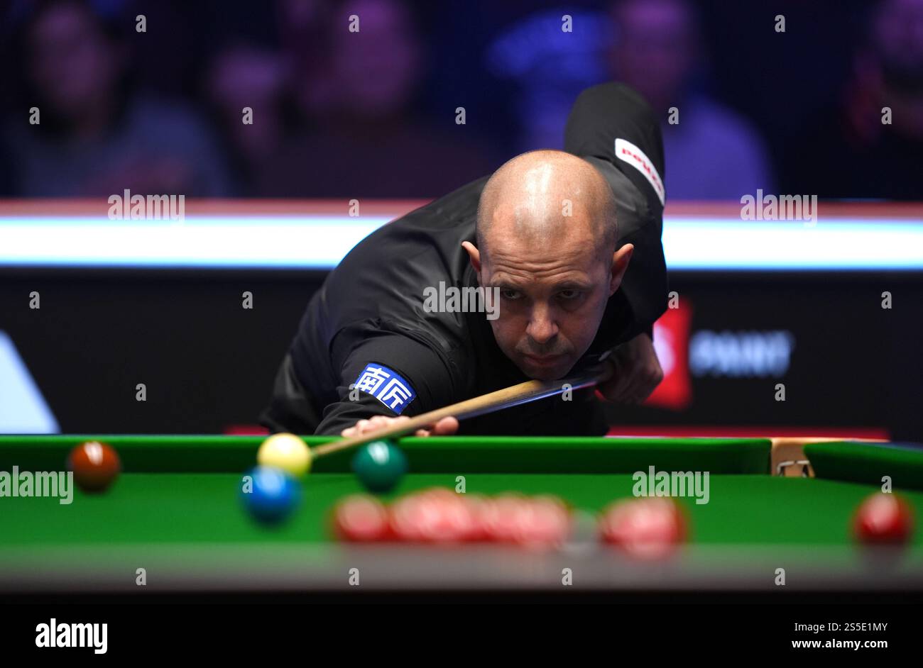 Barry Hawkins during his last-16 match against Judd Trump during day ...