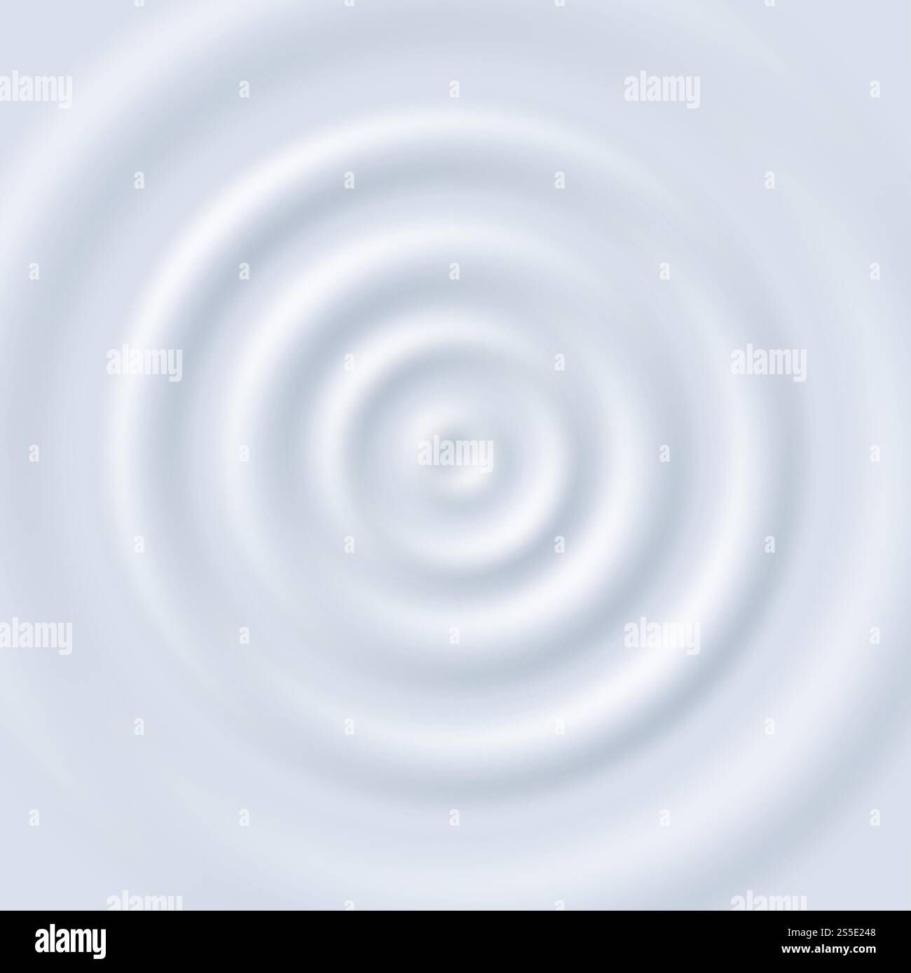 Milk ripple. Circle waves yogurt cream. Close up top view white milk ...