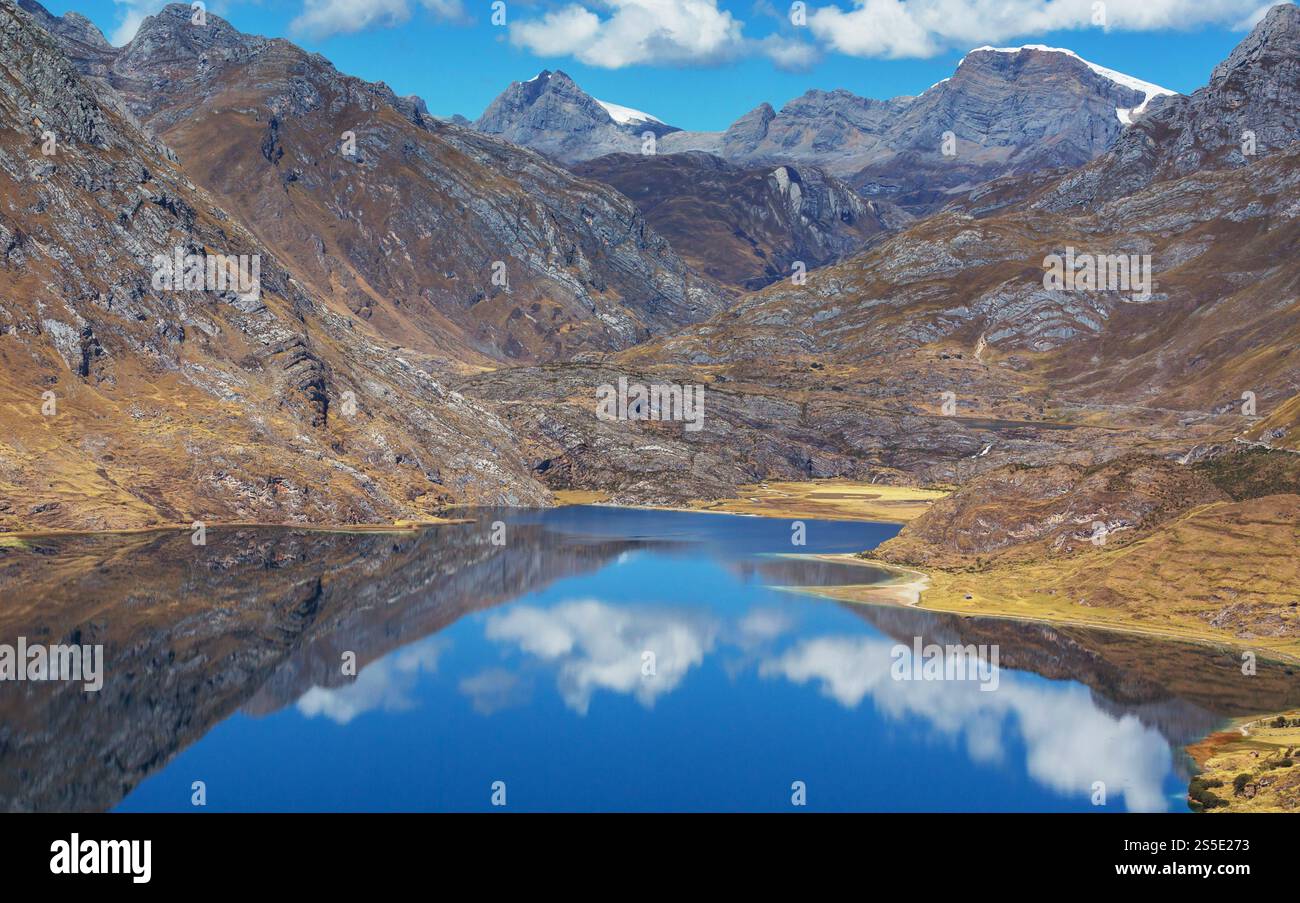Beautiful mountains lake in Cordillera Blanca, Peru, South America ...