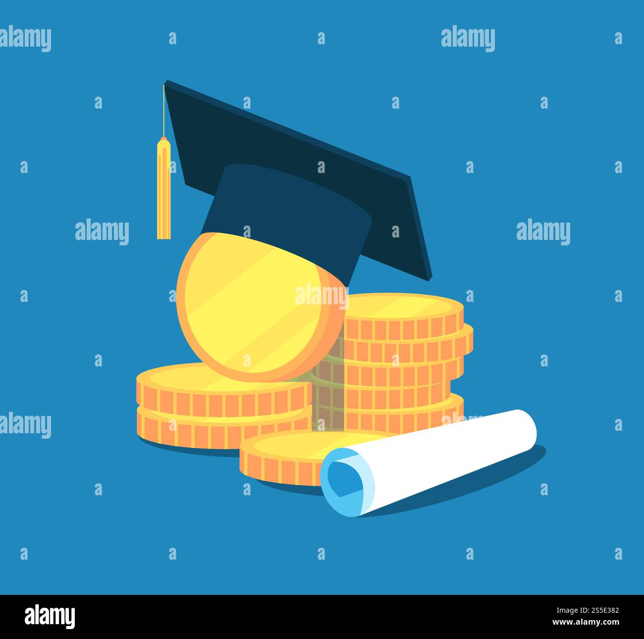 Education money. College tuition graduation, scholarship education ...