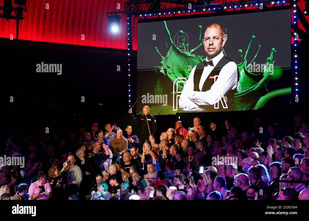 Barry Hawkins walks out before his last-16 match against Judd Trump ...