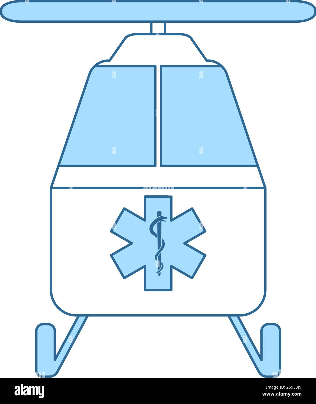Medevac Icon. Thin Line With Blue Fill Design. Vector Illustration ...