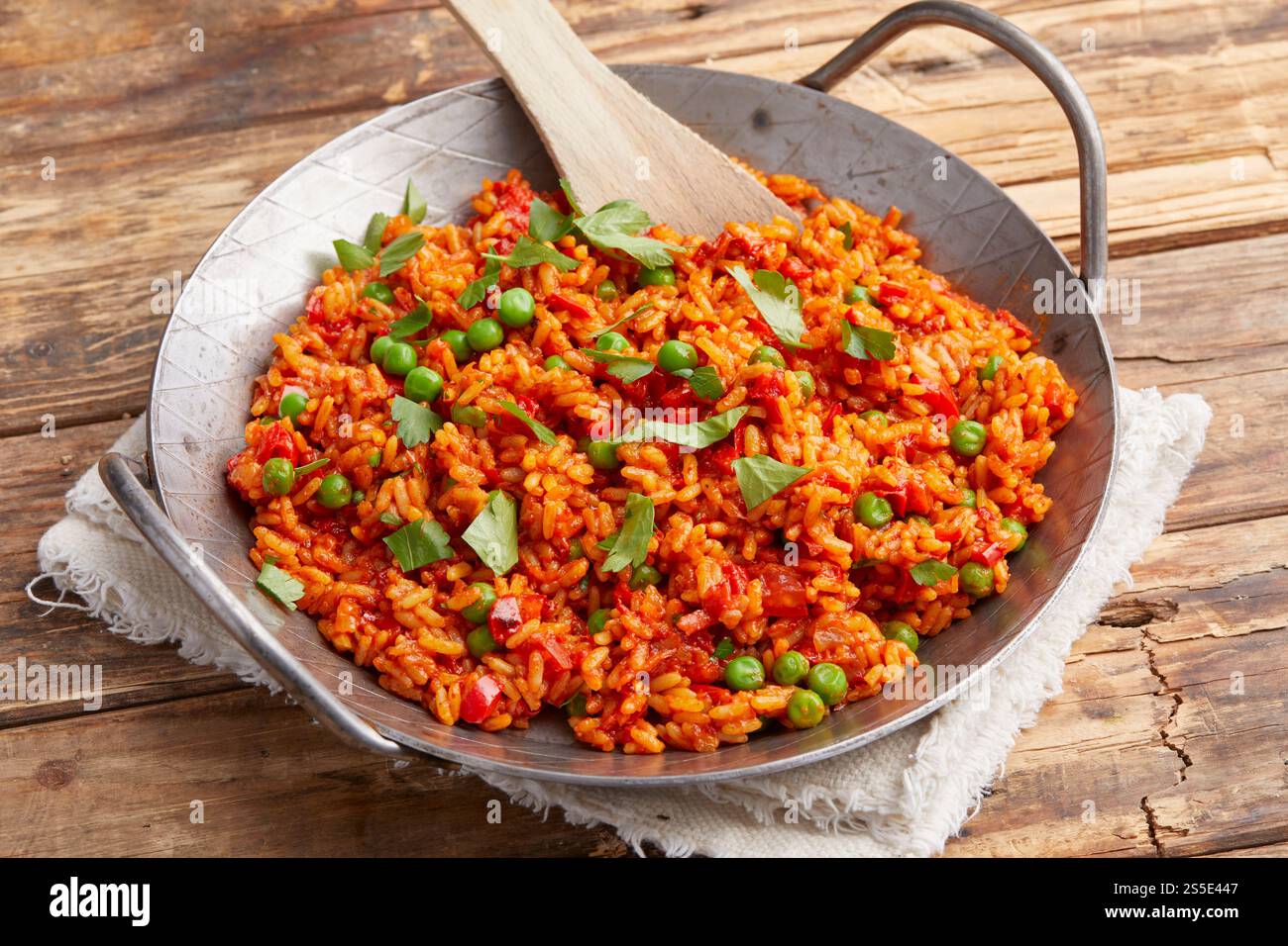 Djuvec Rice and Pea Pan Stock Photo - Alamy