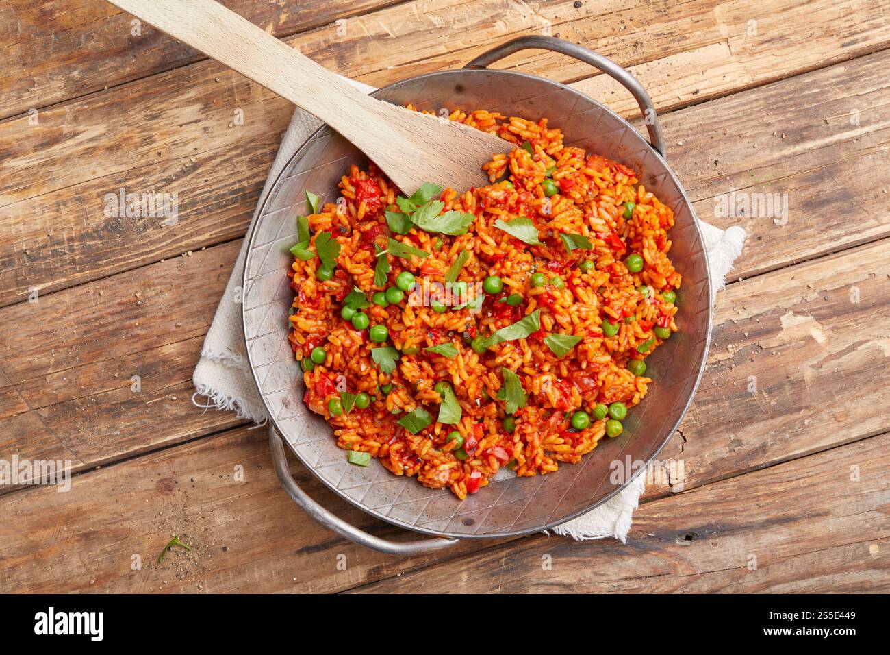 Djuvec Rice and Pea Pan Stock Photo - Alamy