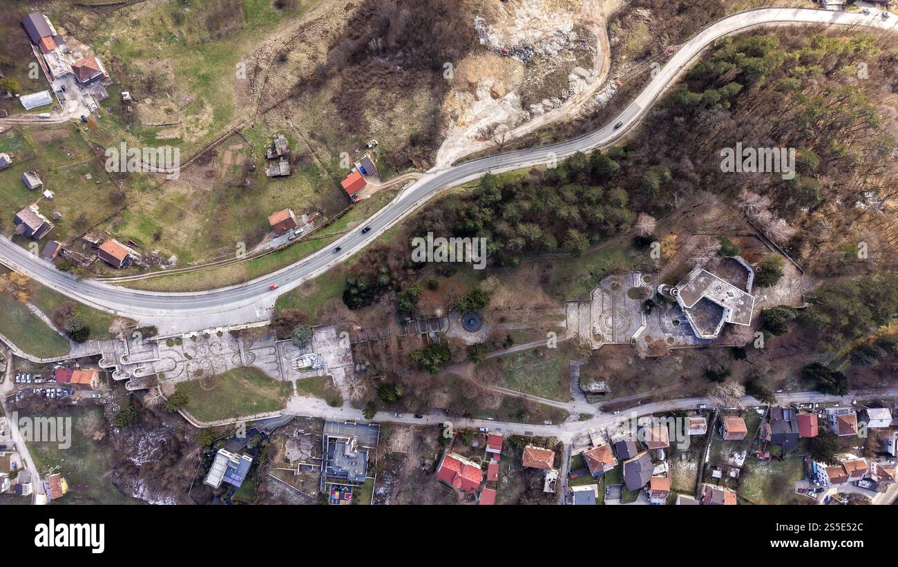 Aerial photo of the Vraca Memorial Park on January 14, 2025. located on ...