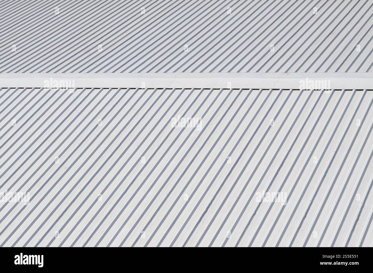 Metal gray roof with rhythmic parallel relief directions Stock Photo ...