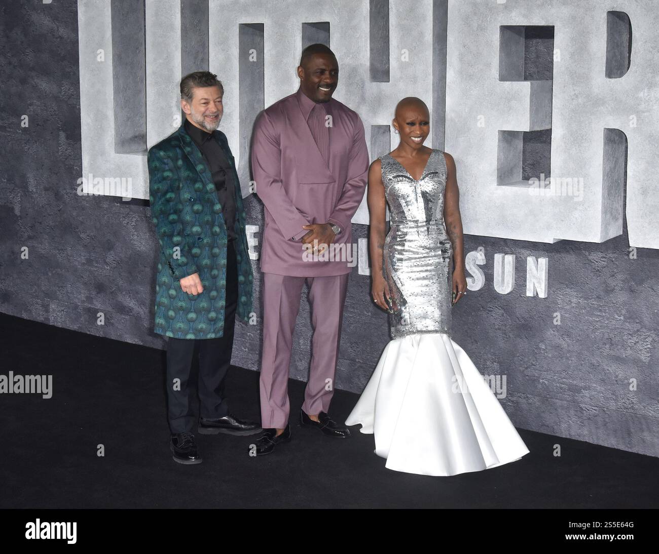 Andy Serkis, Idris Elba and Cynthia Erivo attends ‘ Luther: The Fallen ...