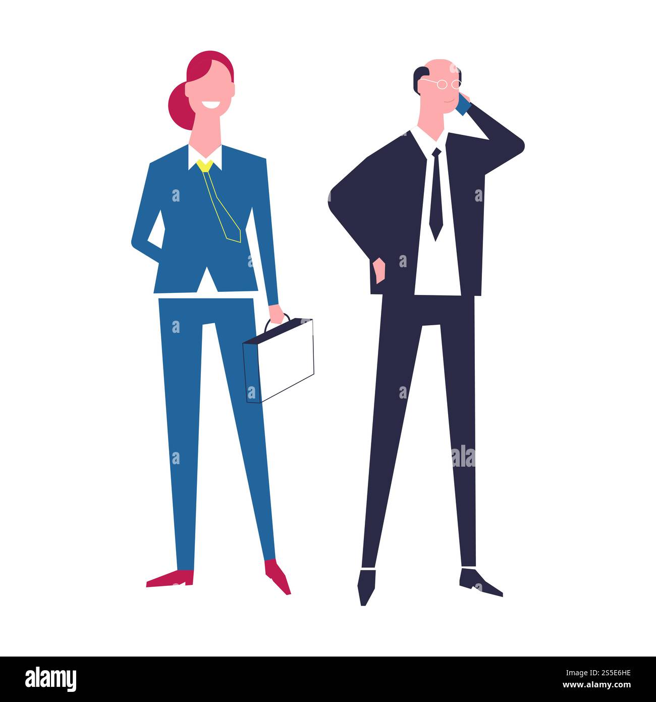 Smart casual lady busy Stock Vector Images - Alamy