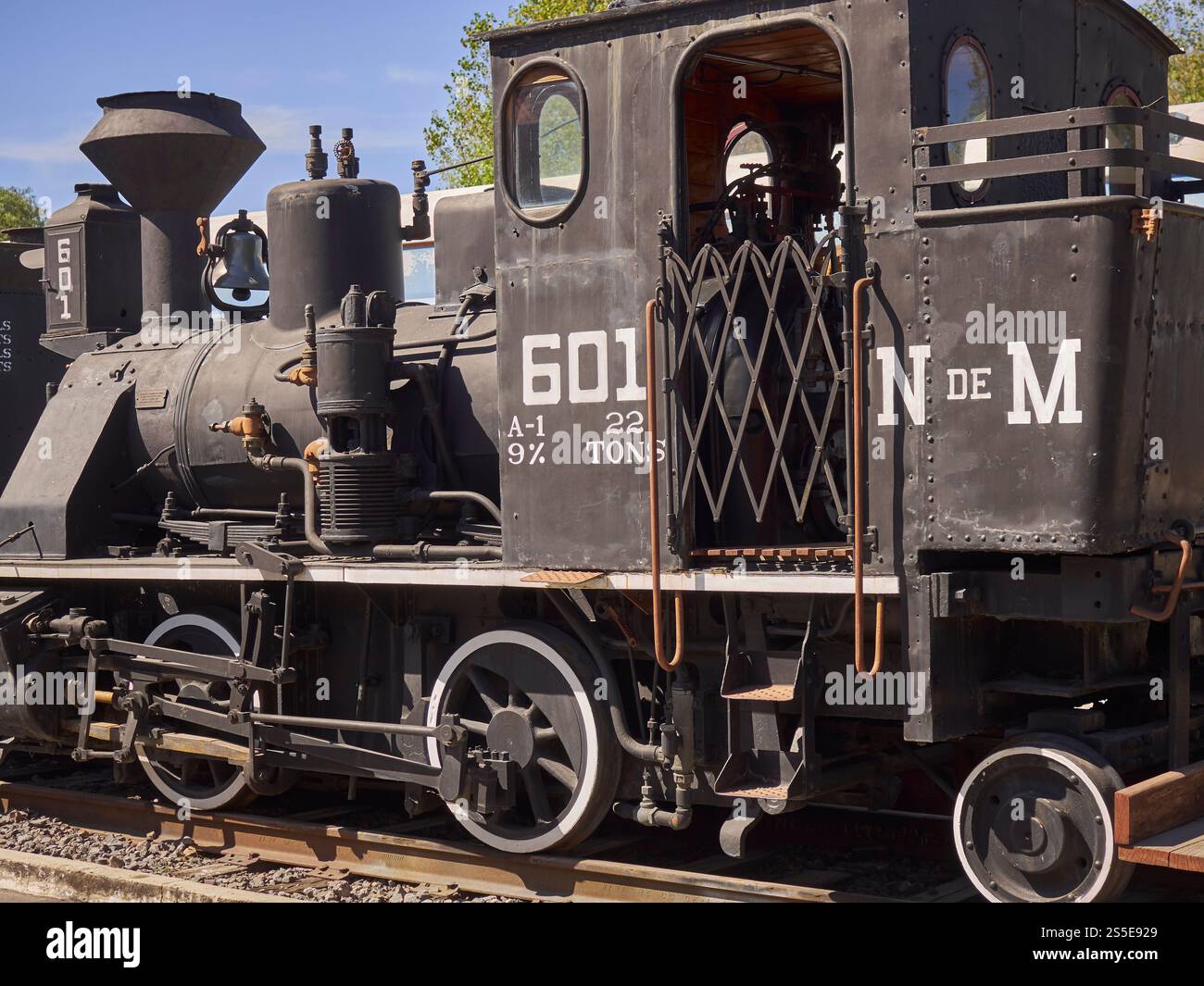 A vintage steam locomotive at the The National Museum of Mexican ...