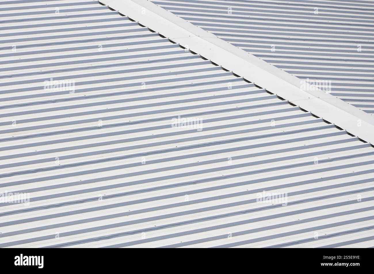Metal gray roof with rhythmic parallel relief directions Stock Photo ...