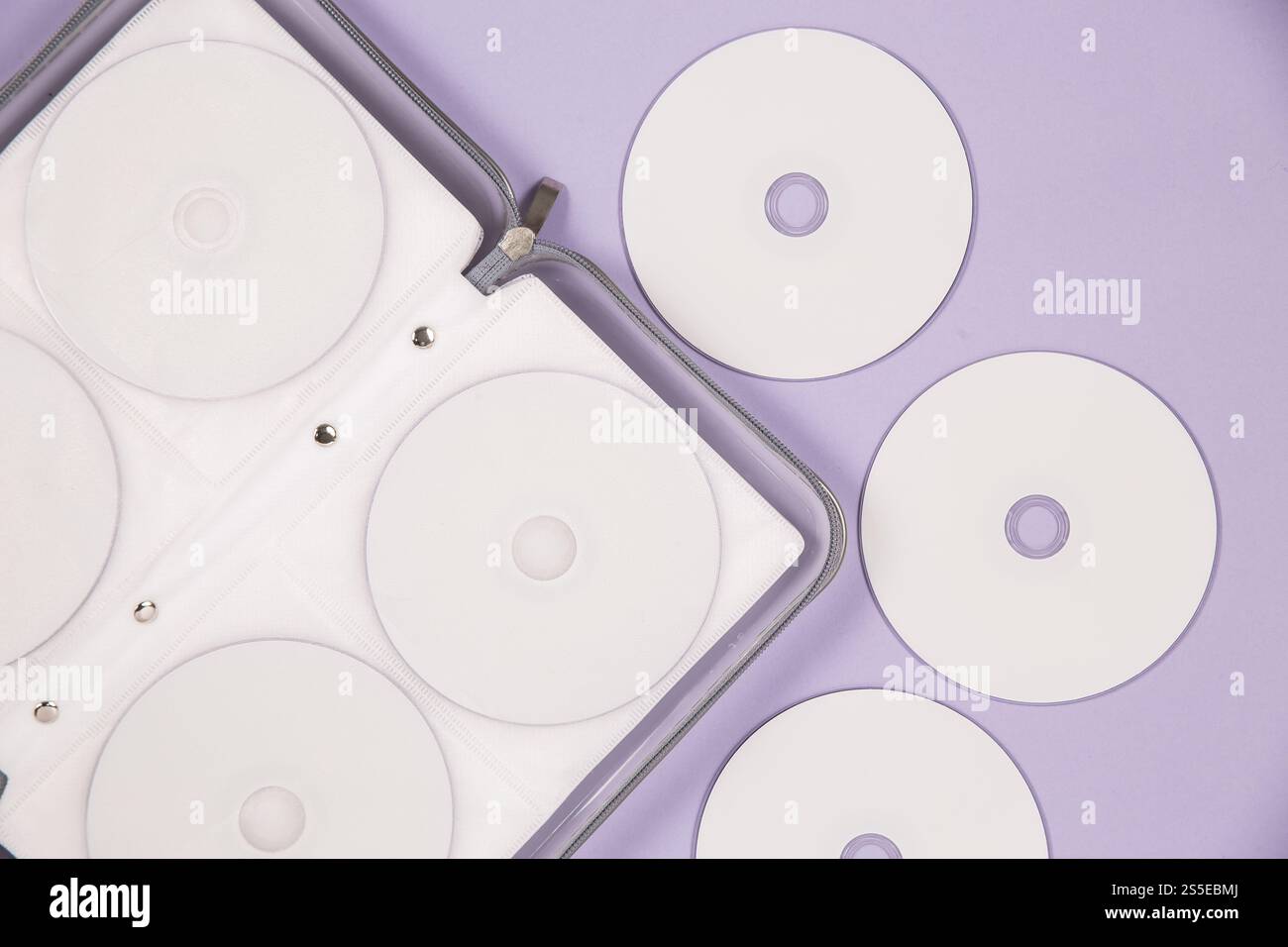 Top view DVD music set Stock Photo - Alamy