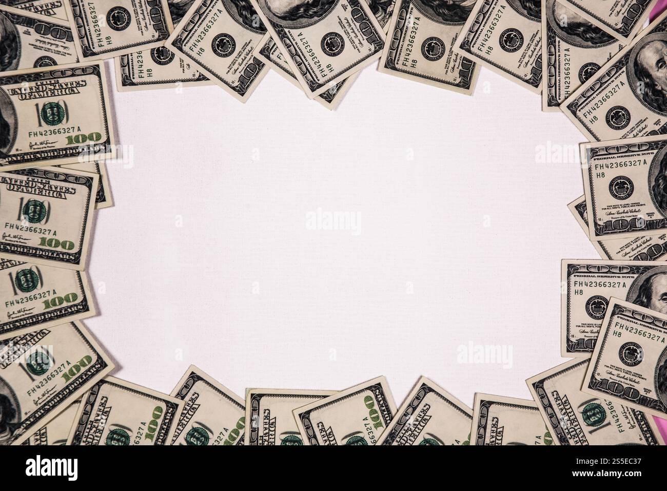 Dollar banknotes frame Stock Photo - Alamy