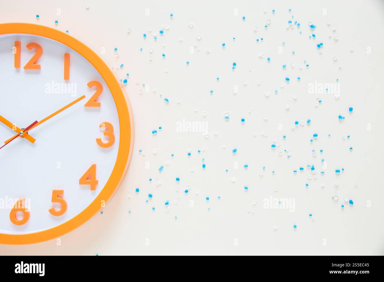 Top view clock time Stock Photo - Alamy
