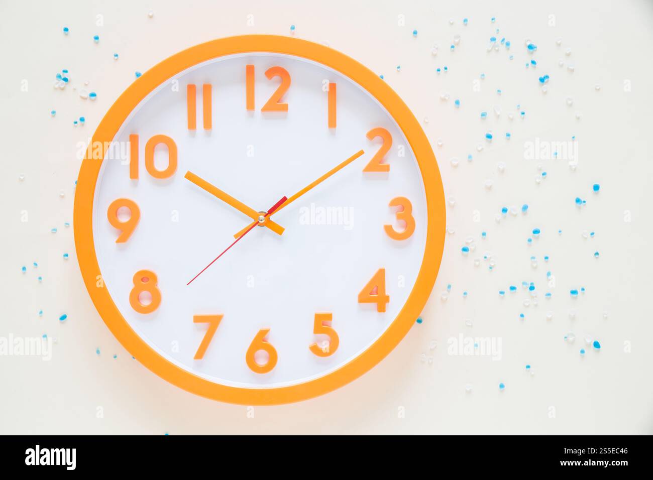 Top view clock time Stock Photo - Alamy