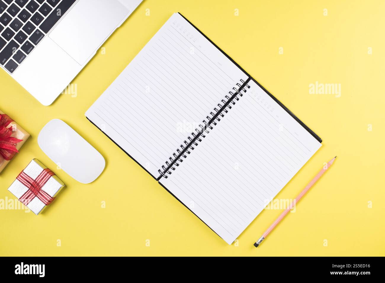 Flat lay, top view office table desk. Workspace background Stock Photo ...