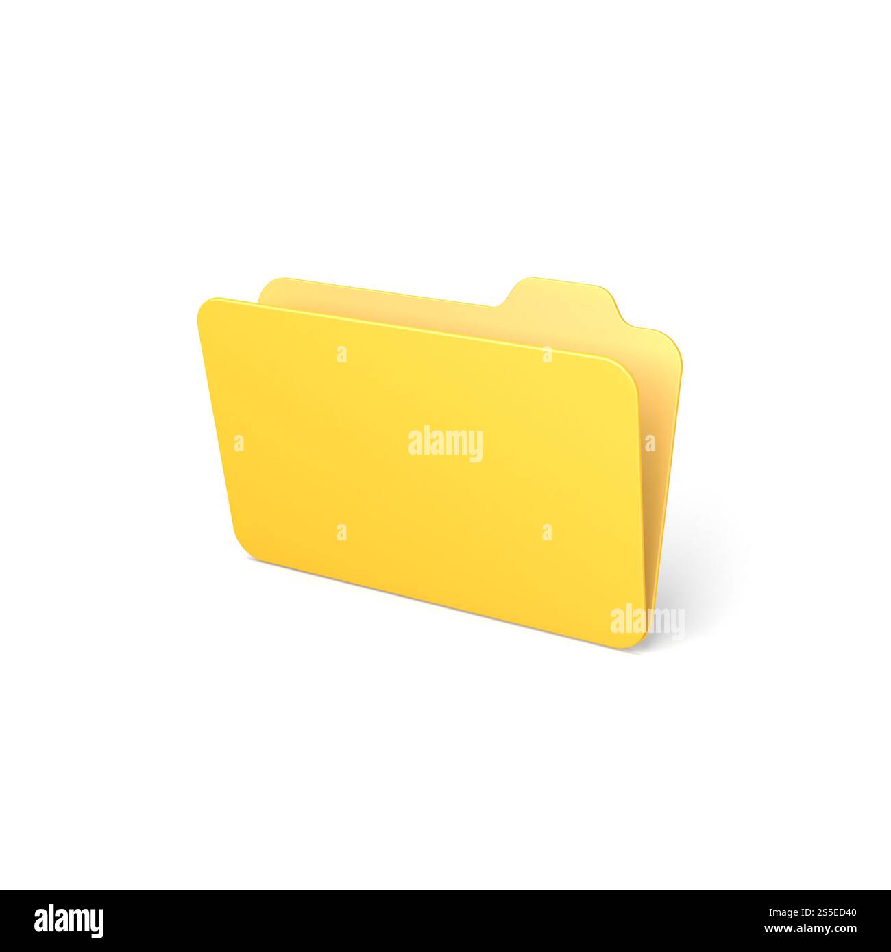 Empty file folder icon isolated on white background. 3d illustration ...