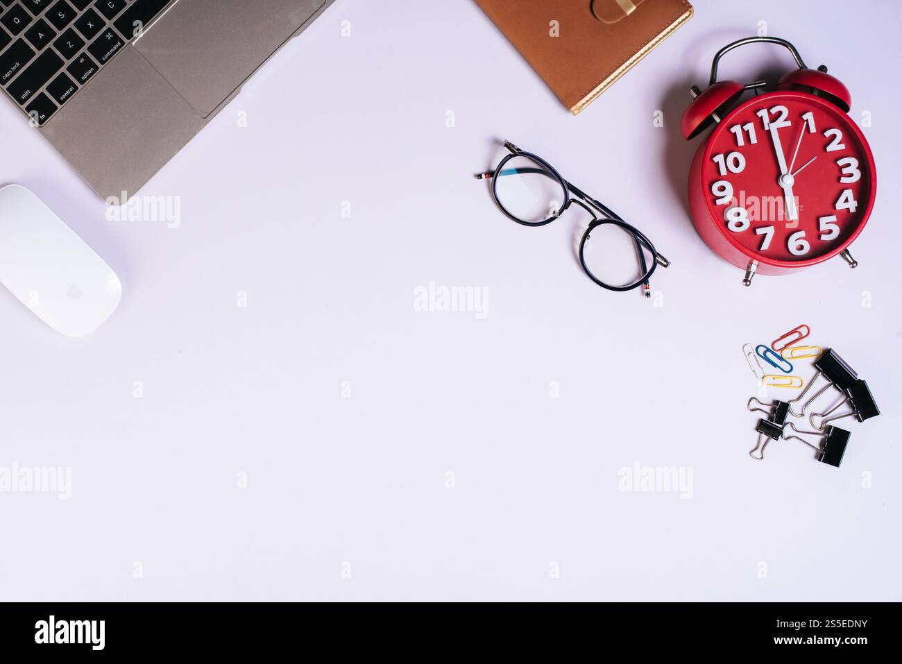 Flat lay, top view office table desk. Workspace background Stock Photo ...