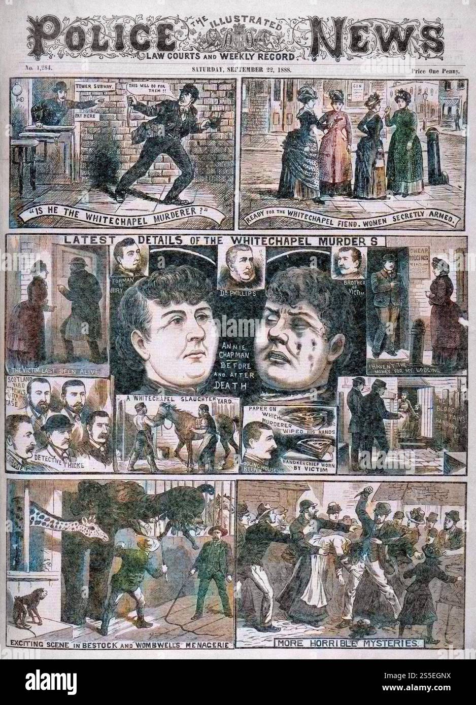 The Whitechapel Murders (London), relating to the Jack the Ripper case ...
