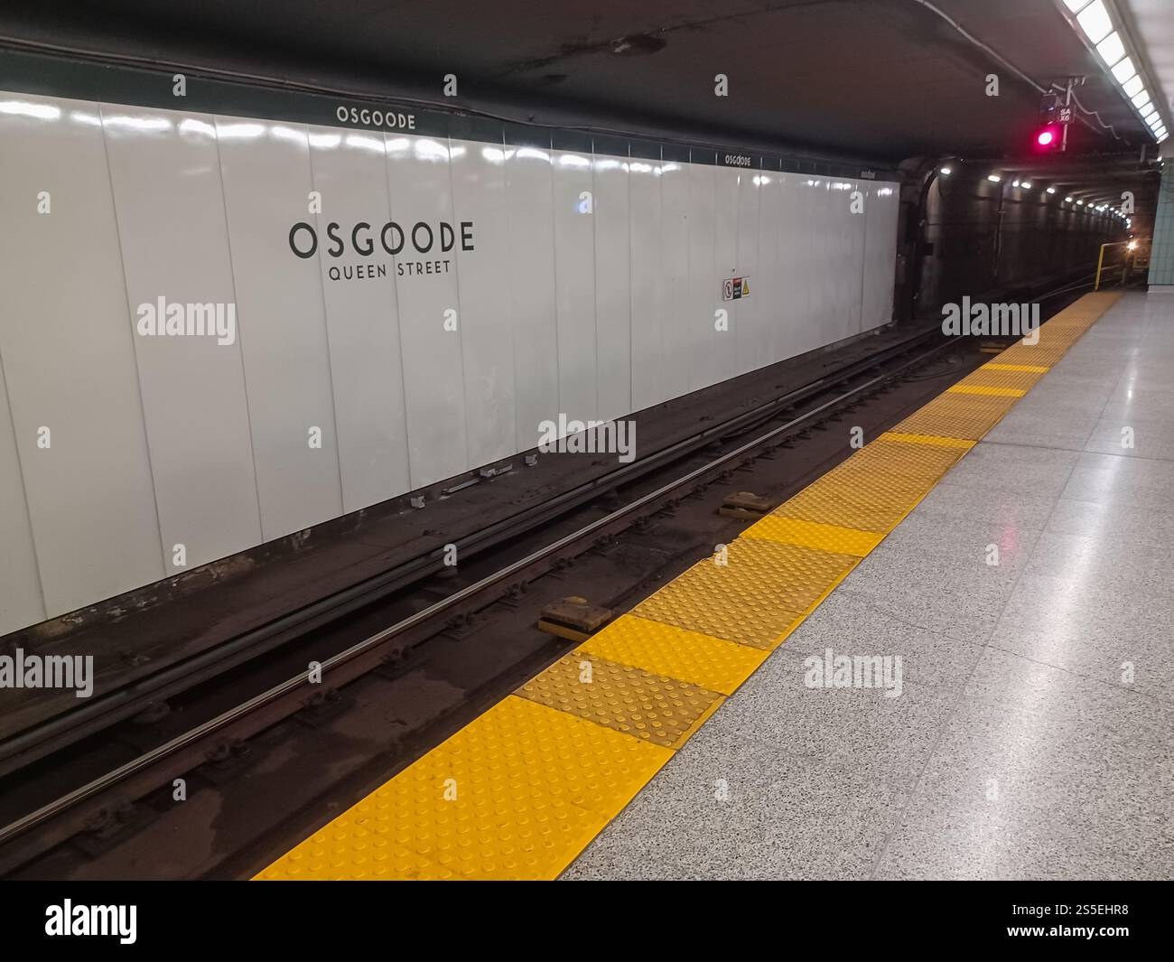 Toronto, ON, Canada - November 30, 2024: View at the Osgoode subway station (Green Line) inside ...
