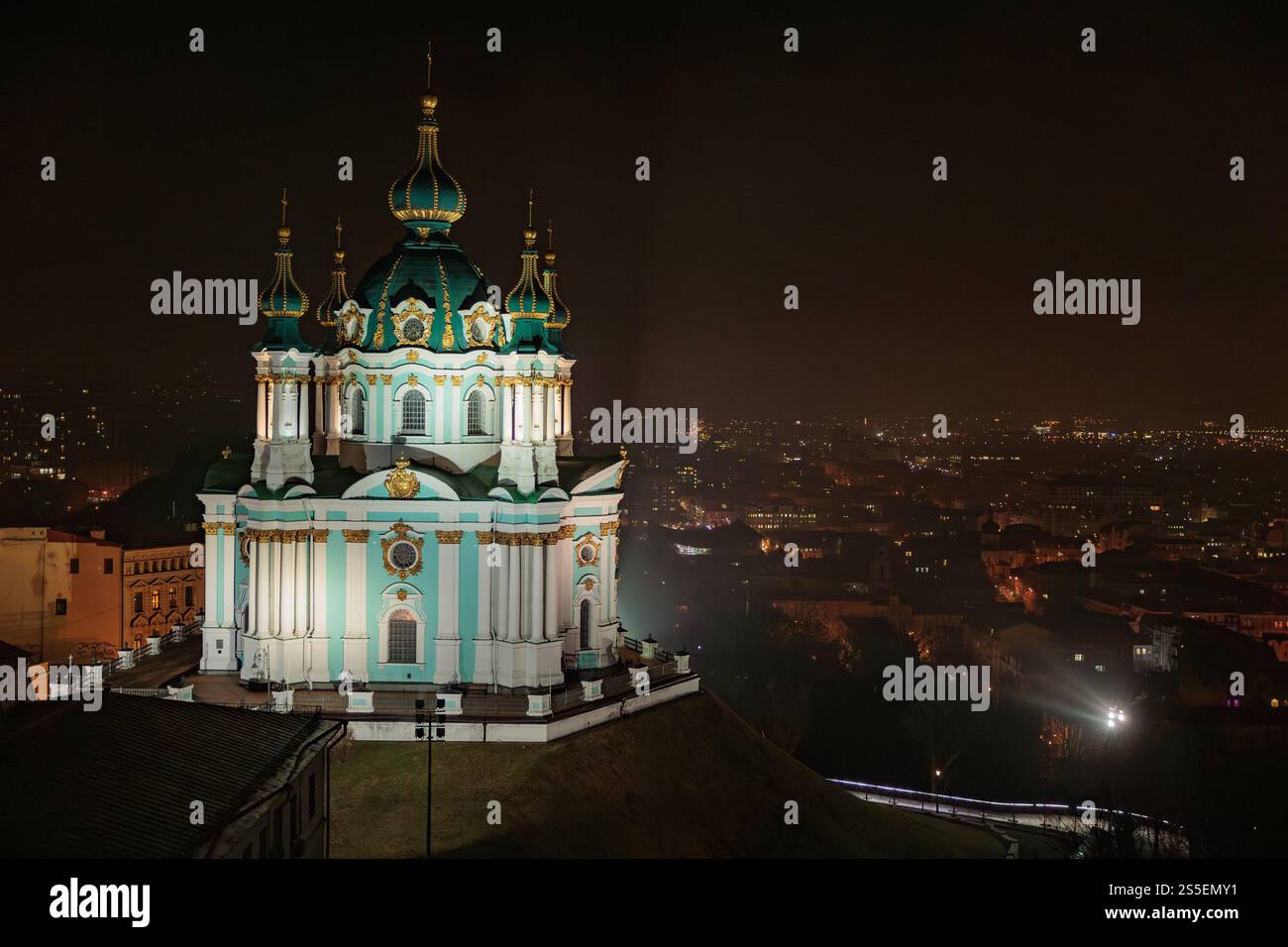 Kyiv, Ukraine - January 14, 2015: St. Andrew's Church, constructed in ...