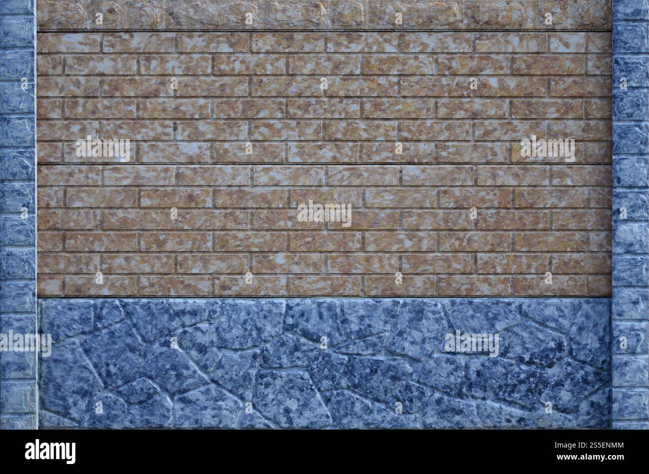 Stone fence texture - building feature. The texture of a modern ...
