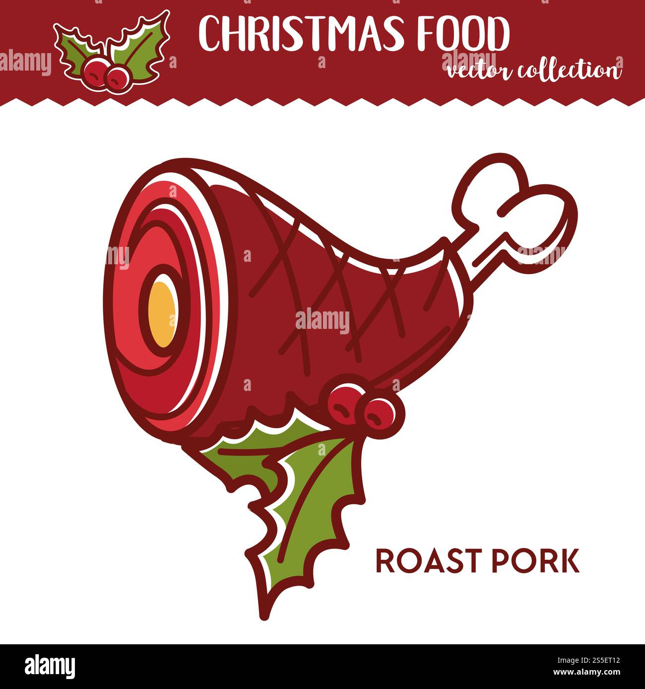 Crispy pig skin Stock Vector Images - Alamy