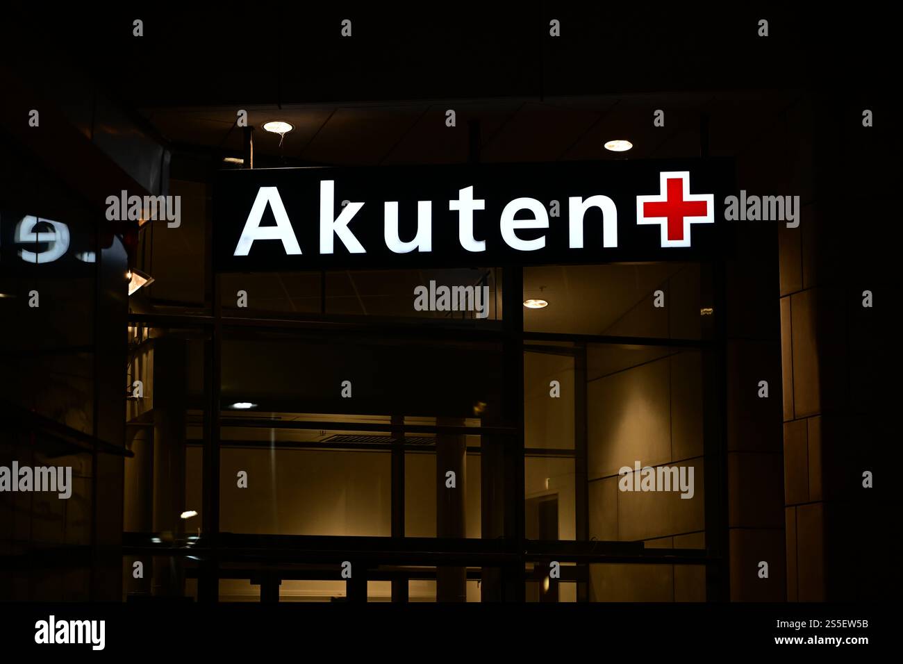 Stockholm, Uppland, Sweden. December 30 2024. Entrance to the emergency ...