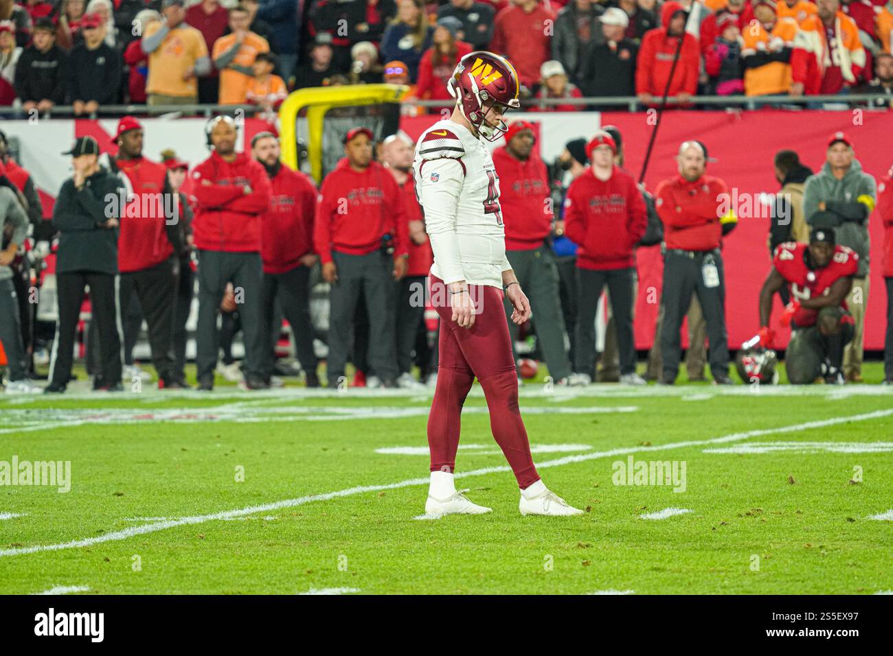 Tampa Bay, Florida, USA, January 12, 2025, Washington Commanders kicker ...