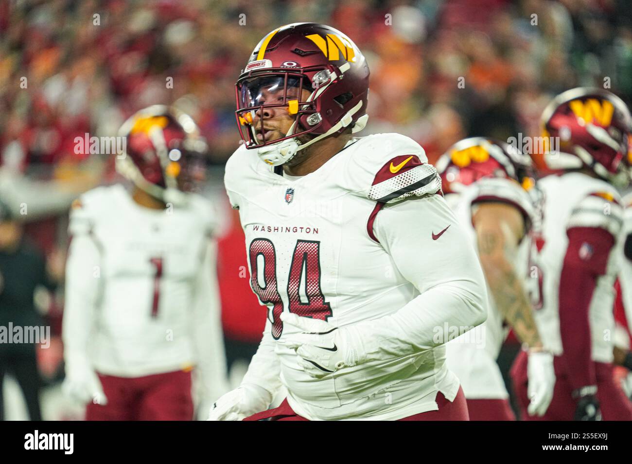 Tampa Bay, Florida, USA, January 12, 2025, Washington Commanders player ...