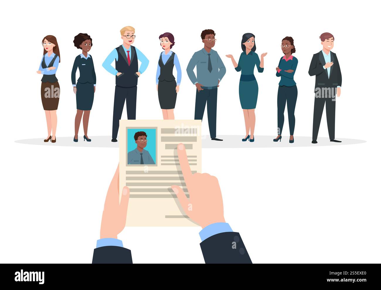 Recruitment concept. Business people candidates interview. Businessman ...