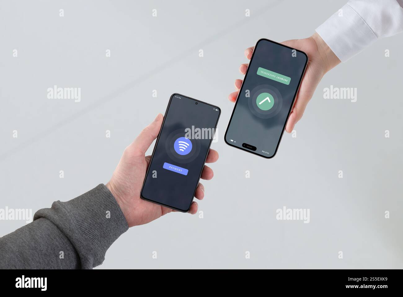 Smartphone initiating a payment to another smartphone functioning as a ...