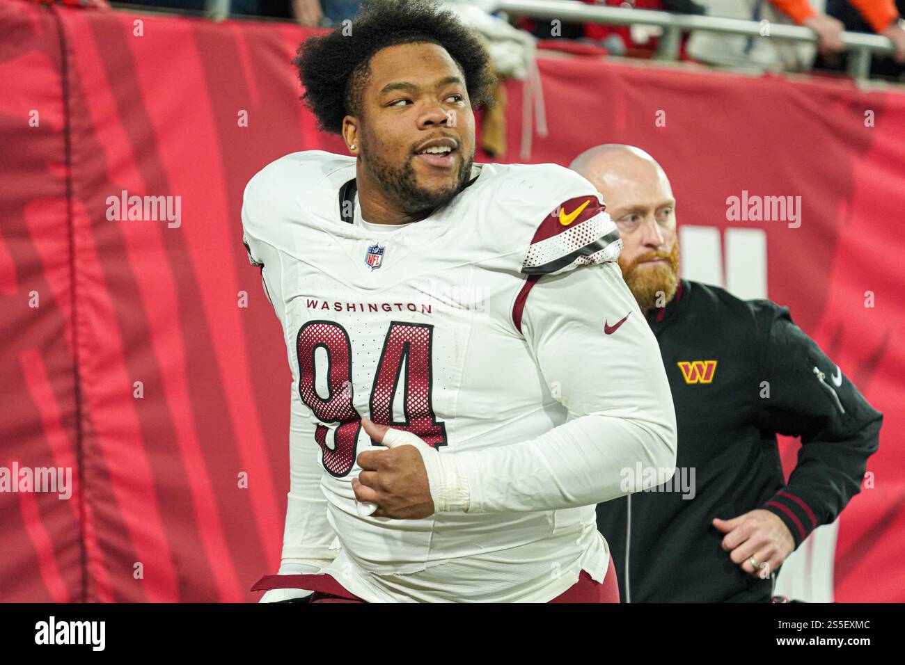 Tampa Bay, Florida, USA, January 12, 2025, Washington Commanders player ...