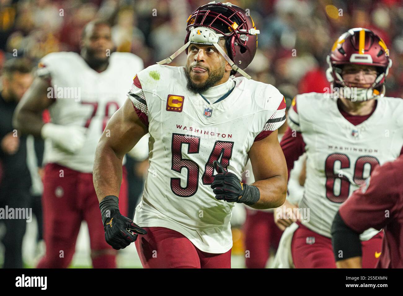 Tampa Bay, Florida, USA, January 12, 2025, Washington Commanders player ...