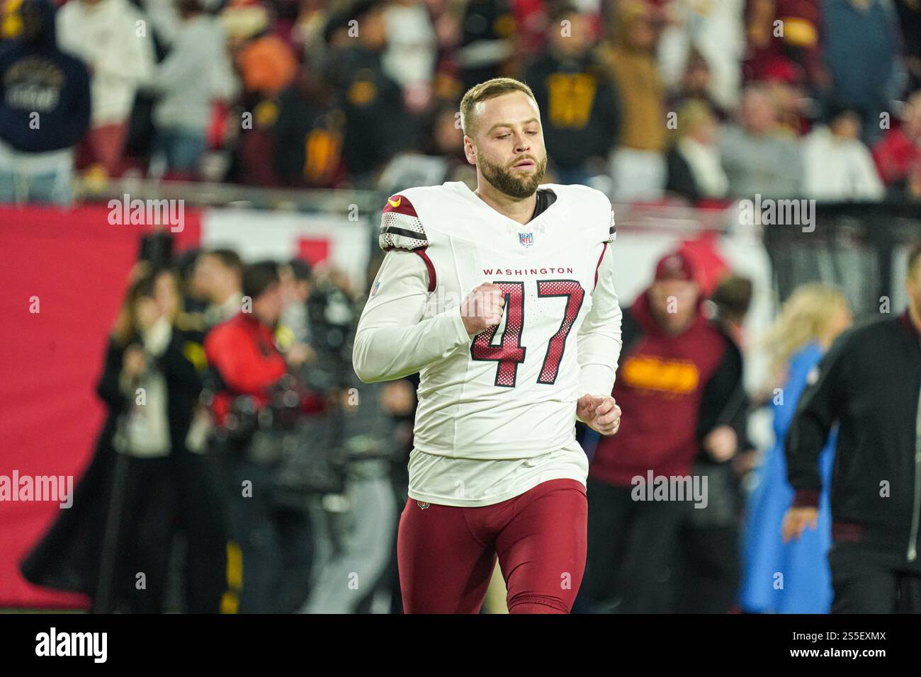 Tampa Bay, Florida, USA, January 12, 2025, Washington Commanders kicker ...