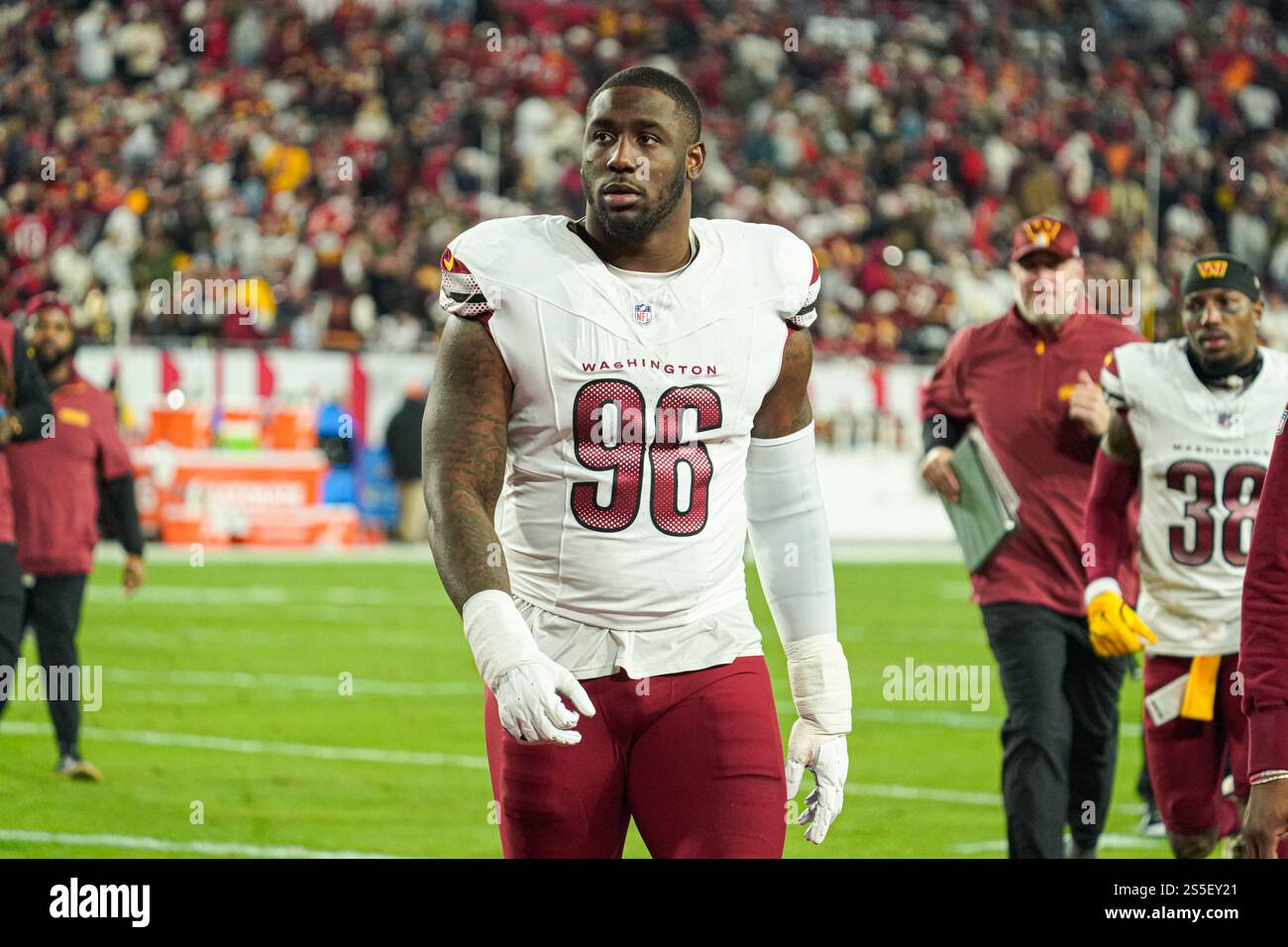 Tampa Bay, Florida, USA, January 12, 2025, Washington Commanders player ...