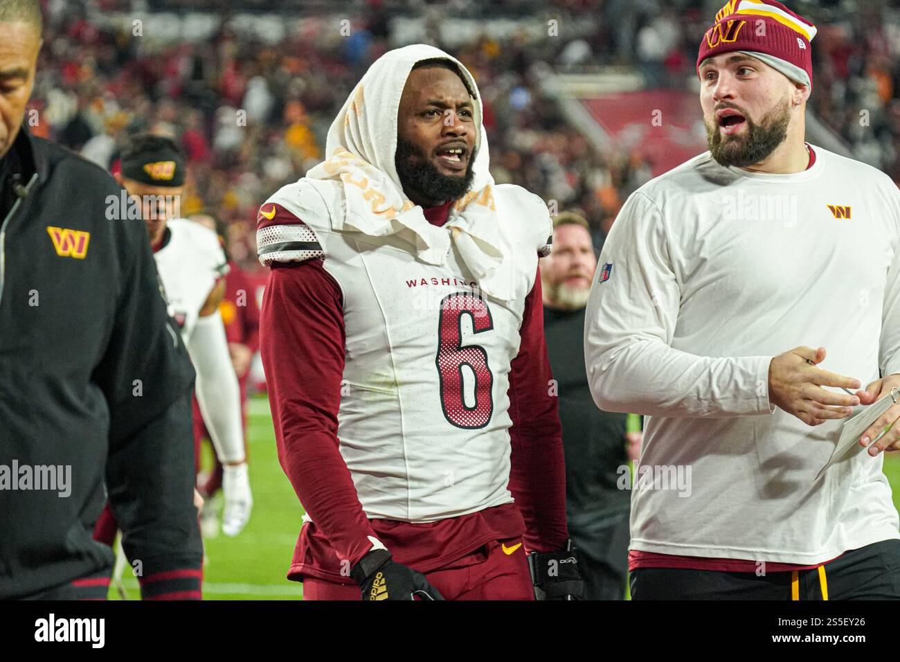 Tampa Bay, Florida, USA, January 12, 2025, Washington Commanders player ...
