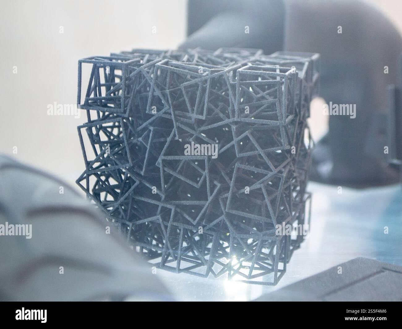 Multi-part model printed on 3D printer from black polyamide powder ...