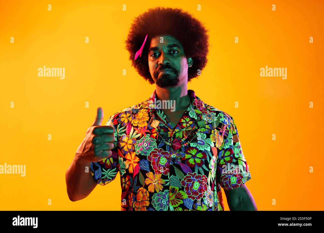 African man portrait in studio on colorful background - Cool black ...