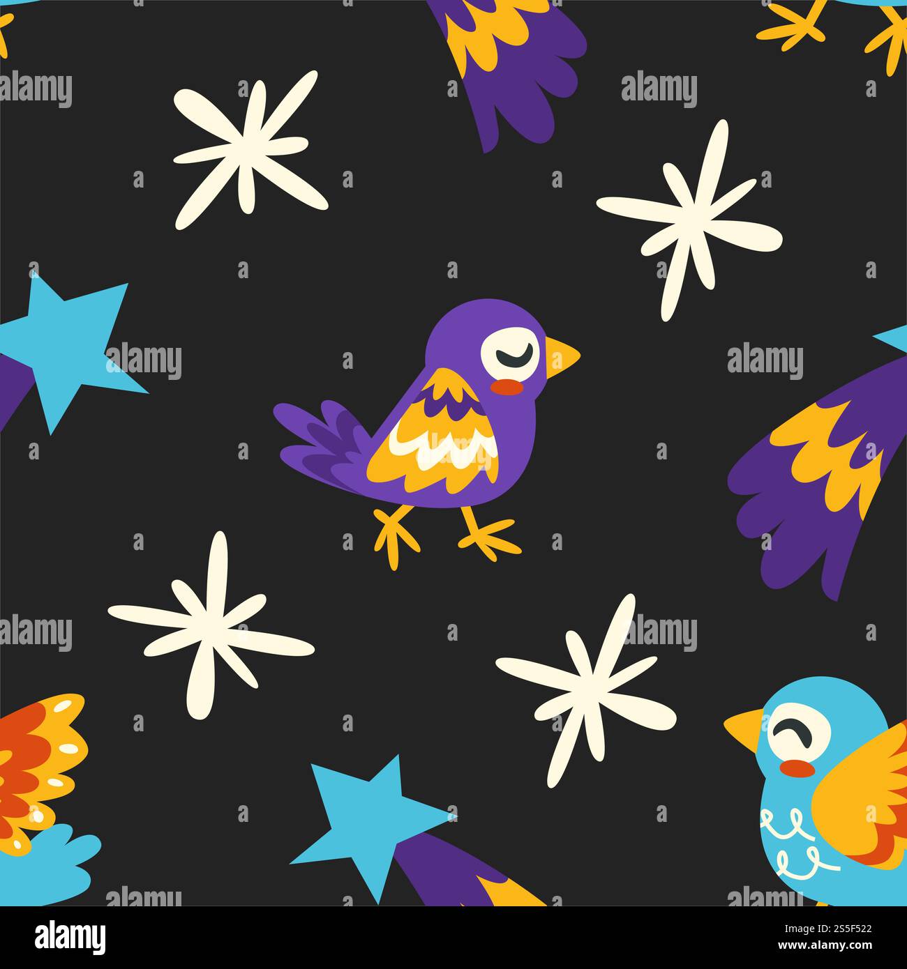 Starry night at winter sky merry Christmas holiday New Years eve vector ...