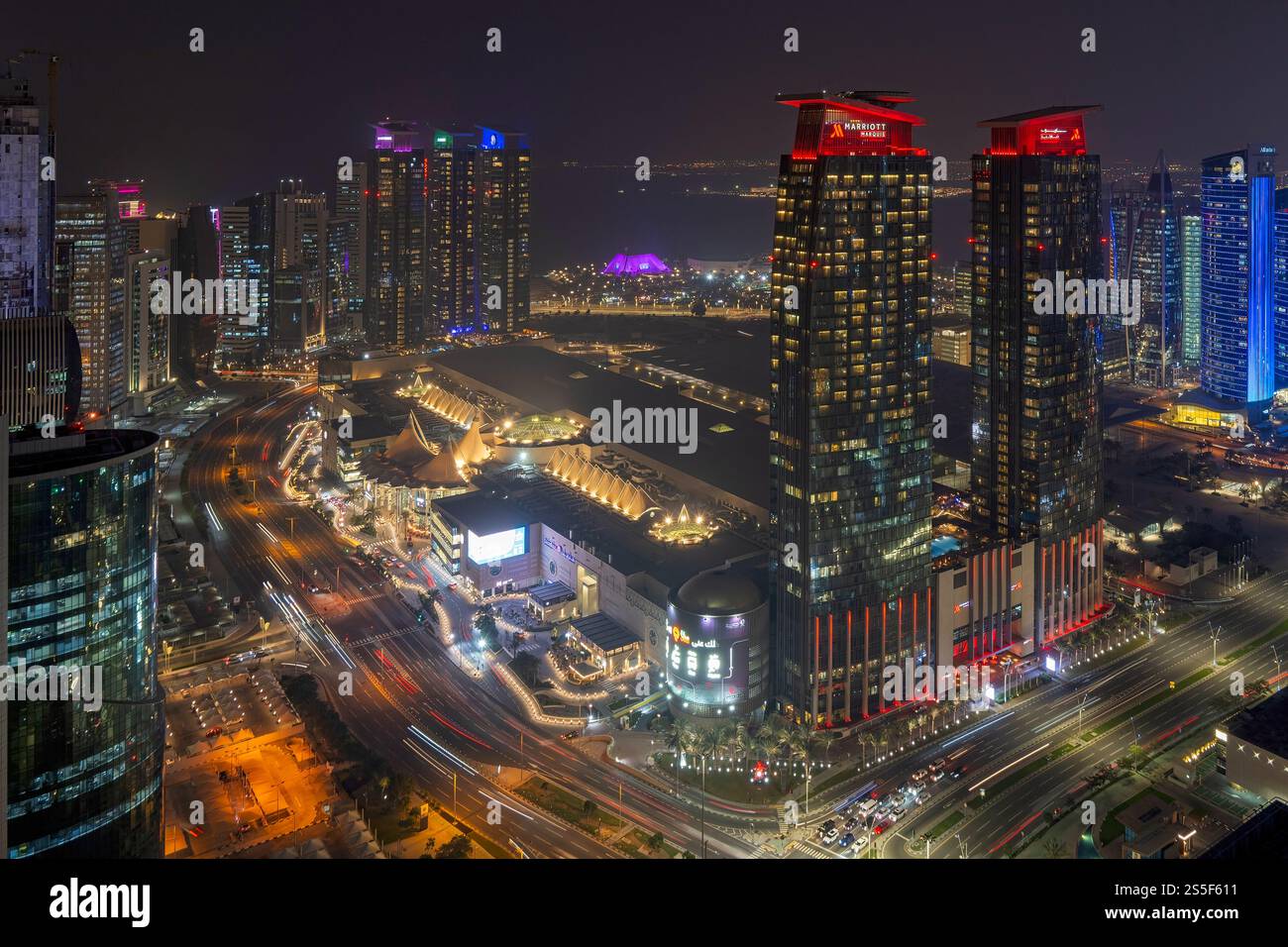 Aerial view of Marriott Marquis City Center Doha Hotel west bay doha ...