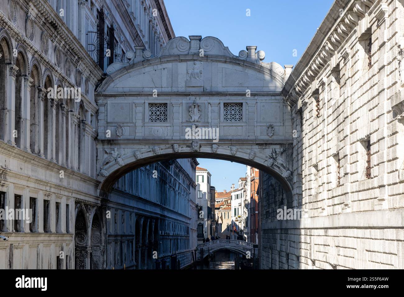 Venice, Italy - january 12 2025 - in the photo: ponte dei sospiri ...