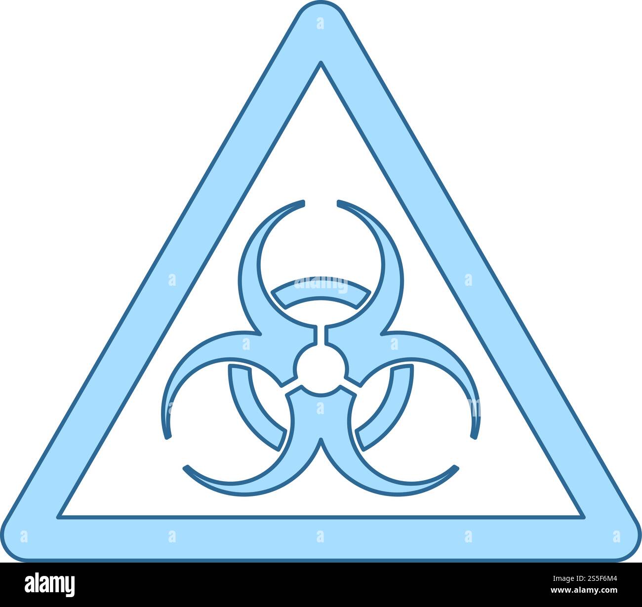 Biohazard Icon. Thin Line With Blue Fill Design. Vector Illustration ...